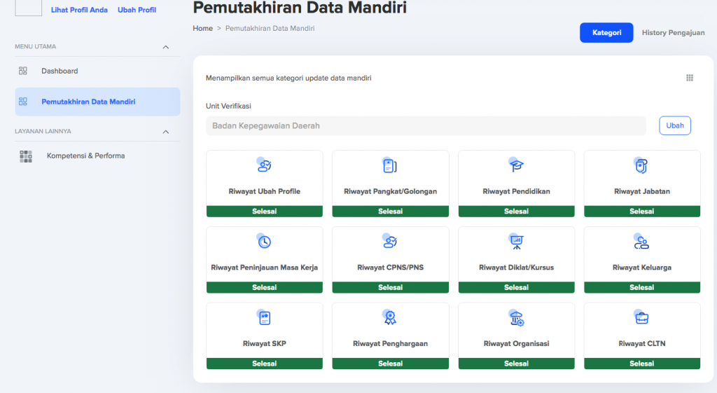 Cara Cek Profil PNS di My SAPK BKN